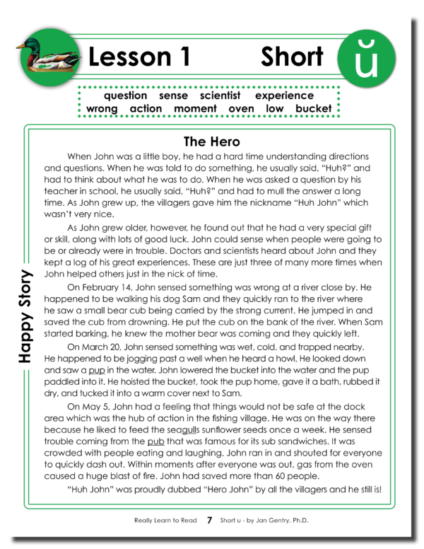 Short u - Book 4 of 5 - Really Learn to Read!